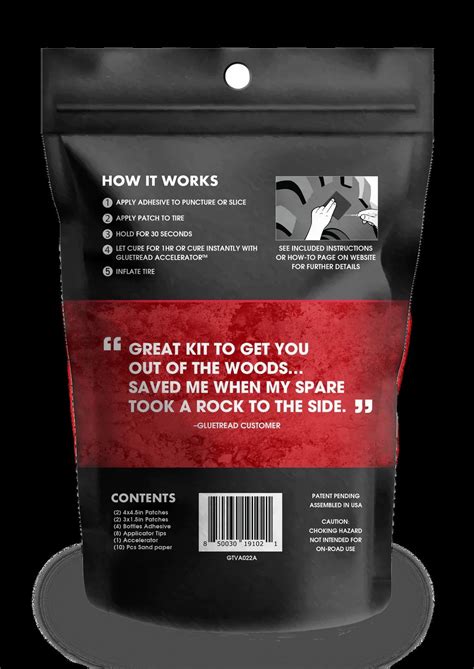 Gluetread Sxs Sidewall Repair Kit — Tire Rite