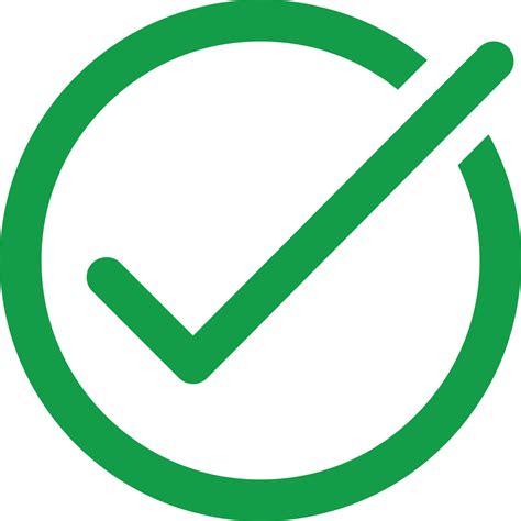 Green Check Mark Icon In Trendy Style Tick Symbol In Green Color