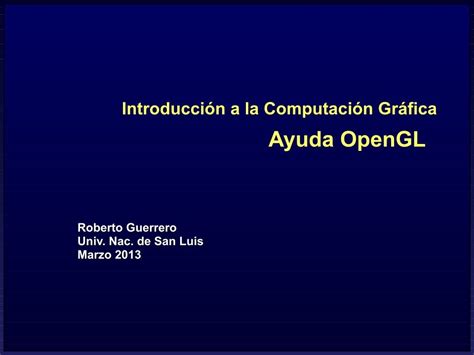 Pdf De Programación Ayuda Opengl Introducción A La Computación Gráfica