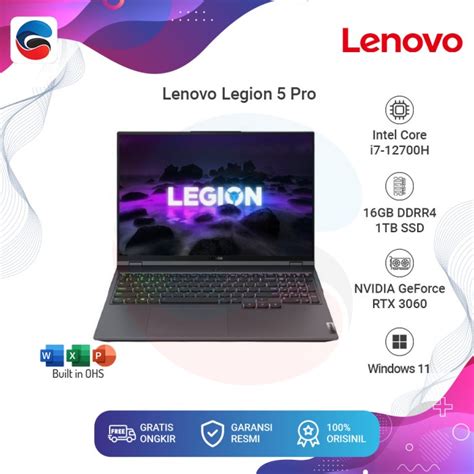 Jual Lenovo Legion 5 Pro 16iah7h Core I7 2x8gb 1tb Rtx 3060