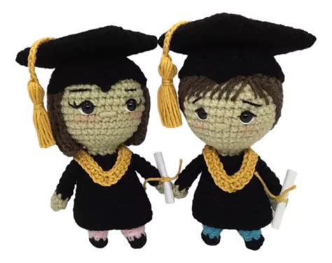 Muñeco Graduación Tejido Set De Peluches Graduaciones Envío gratis