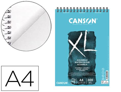 BLOC DIBUJO ACUARELA CANSON XL AQUARELLE GRANO FINO DIN A4