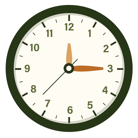 Wall Analog Clock Design Show At 12 15 Time And Clock Illustration 35271171 Png