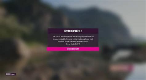 Invalid Profile Error E87 F Steam Rforzahorizon