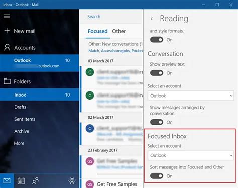Enable Or Disable Focused Inbox Feature In New Outlook App