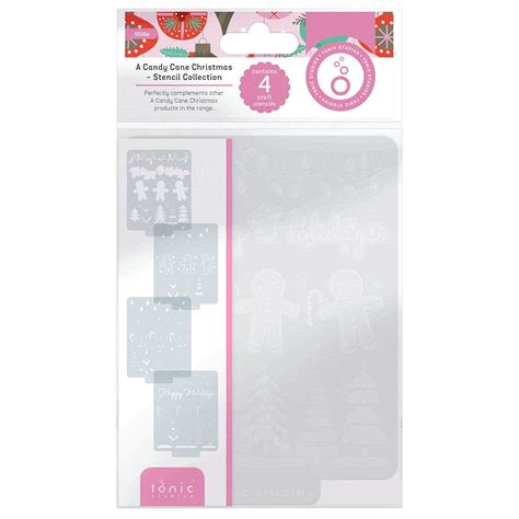 A Candy Cane Christmas 3d Embossing Folders And Stencil Collection D