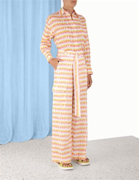 Ready To Wear Wonderland Relaxed Cargo Pant Wonderland Print