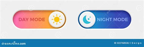 On And Off Toggle Switch Buttons Day And Night Mode Switch Button