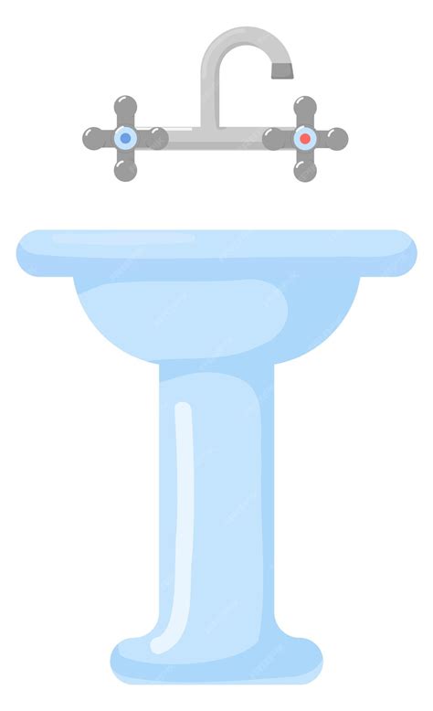 Icono De Lavabo De Baño Muebles De Cerámica Blanca De Dibujos Animados