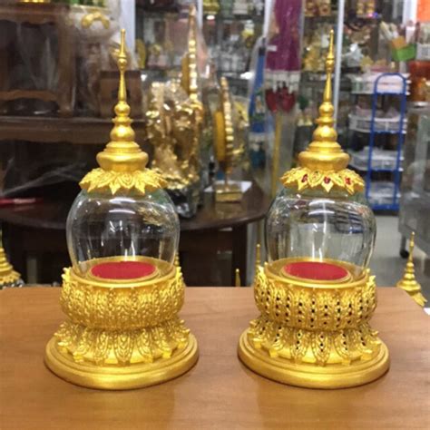 ครอบแก้ว ดำรงค์มงคล สำหรับวางองค์พระ บรรจุพระธาตุ Shopee Thailand