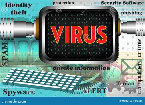 Computer Virus Stock Vector Illustration Of Hack Malware 94020468