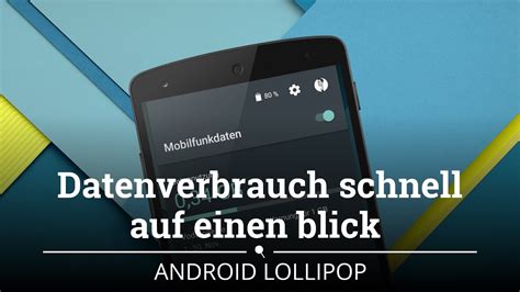 Quicktipps Datenverbrauch Schnell Auf Einen Blick Android 50 Youtube