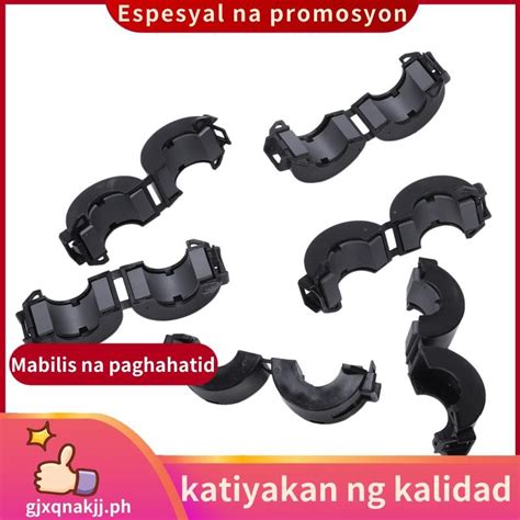 6 Pcs Black 15mm Dia Cord Ferrite Core Noise Suppressor Filters