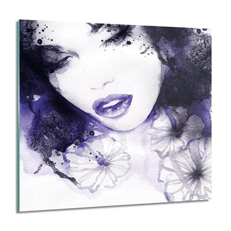 ArtprintCave Obraz Na Szkle Twarz Kwiaty Kobieta 60x60 Cm ArtPrintCave Sklep EMPIK