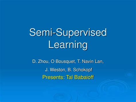 ppt semi supervised learning powerpoint presentation free download