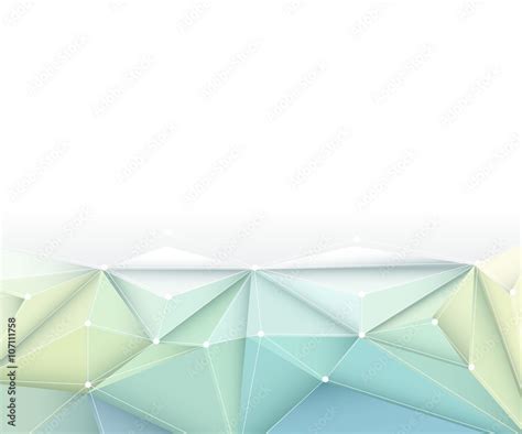 Vector Futuristic Technology Abstract 3d Geometric Polygonal Triangle Pattern In Molecule