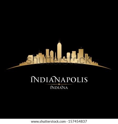 Indianapolis Indiana City Skyline Silhouette Vector Illustration Shutterstock