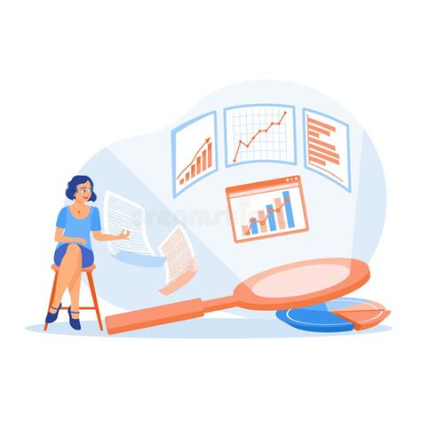 The Businesswoman Is In Front Of A Projector Screen Young Woman