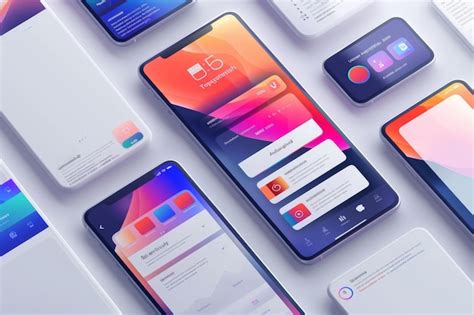 Modern User Interface Design Template Conceptual Mobile Phone Screen