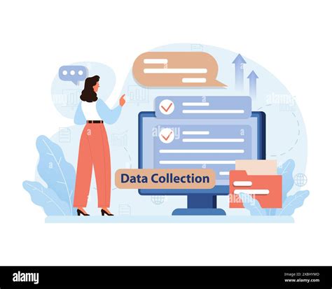 Public Opinion Poll Data Female Character Collecting An Online Survey Results Service