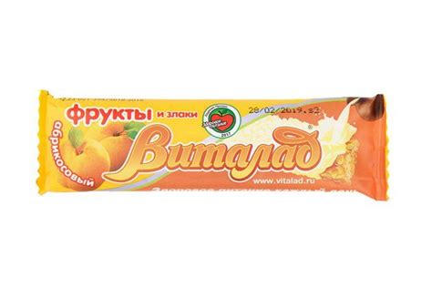 Батончик мюсли Виталад Абрикосовый на фруктозе 40г в Старом Осколе ...