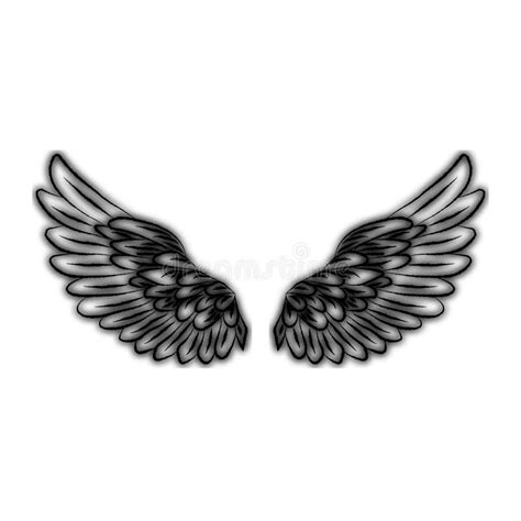 ángel Alas Signo ángel Alas Sobre Blanco Ilustración del Vector