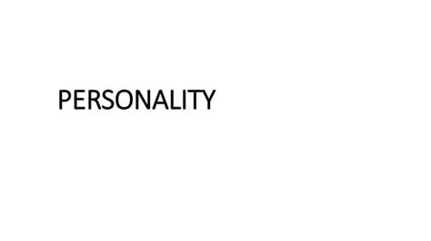 Personality Pptpptx
