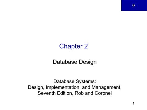 Chapter Lesson The Database Design Ppt