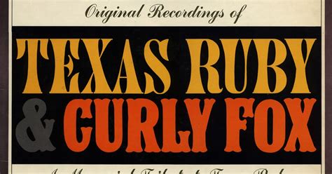 El Rancho Traveling Blues Texas Ruby And Curly Fox 1963