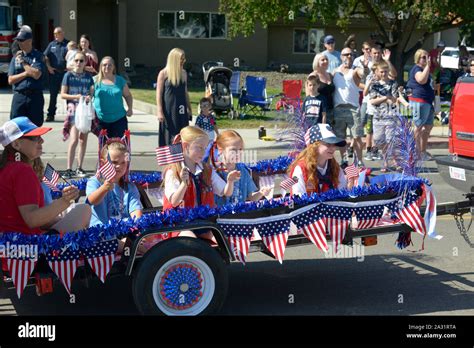 Parade Floats American Flags Float July 4 Independence Day 4th Of