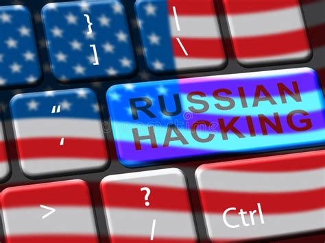 Hack Keyboard Key Flag Shows Hacking 3d Illustration Stock Illustration