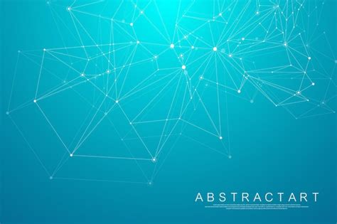 Premium Vector Polygonal Science Background With Connecting Dots And