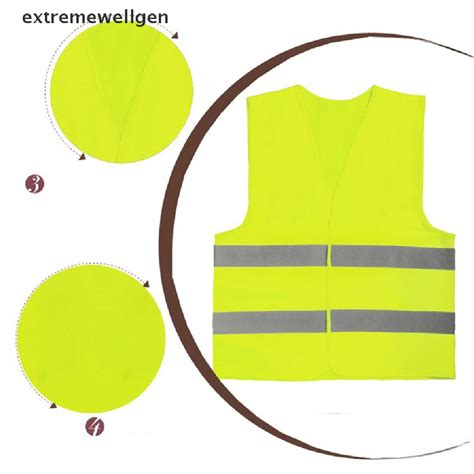Extremewellgen Neon Security Safety Vest High Visibility Reflective