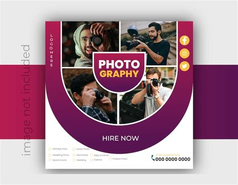 Servicios creativos de fotografía digital corporativa simple plantilla