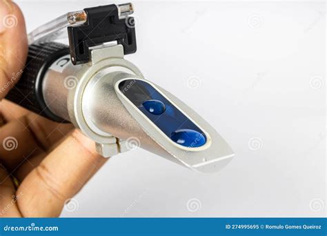 Refractometer Used To Measure The Salinity Level In Marine Aquarium