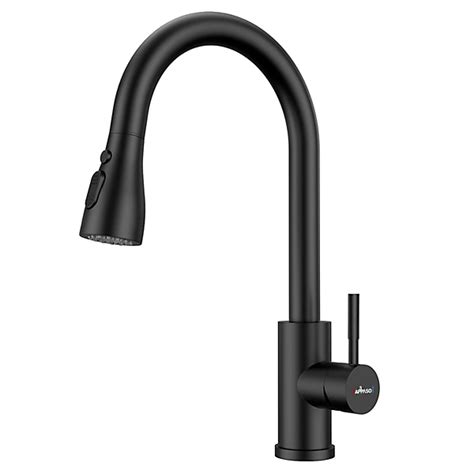 Appaso Black Kitchen Mixed Tap Pull Out Spray 360 Degrees Swivel Food