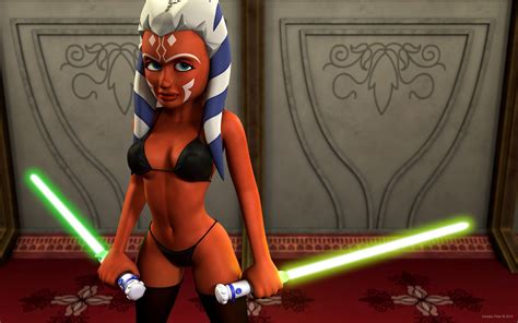 Rule 34 1girls 2014 3d Ahsoka Tano Alien Angry Bikini Breasts Clone Wars Coruscant Female