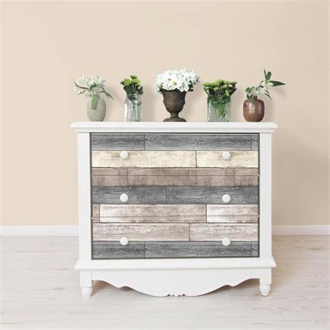 Papier peint autocollant NuWallpaper en vinyle à motif bois beige