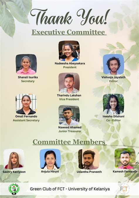 Fct Uok Greenclub Legacyofservice Imesha Dilshani
