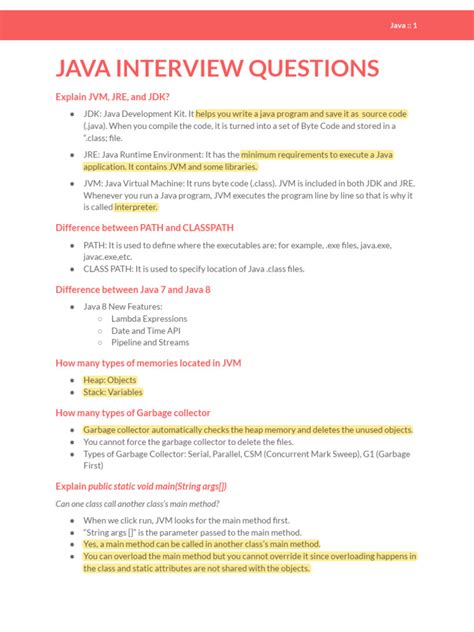 Terview Prep Java Pdf