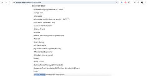Souvik Kandar On Linkedin Apple Cybersecurity Halloffame Securityvulnerability