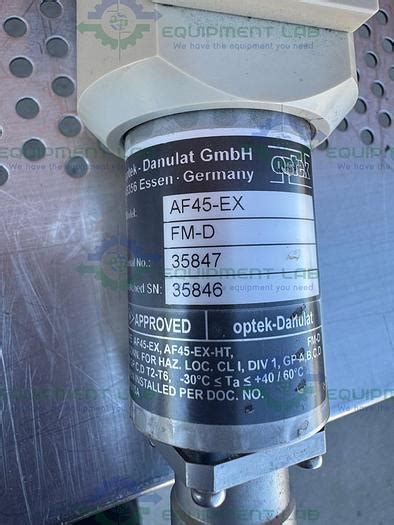 Used Optek Af45 Ex Fm D Wavelength Uv Absorption Sensor W 1 2