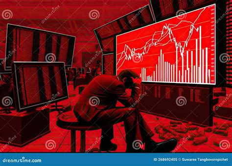 Red Graphic Illustration Of Situation Business Stock Market Crash Down