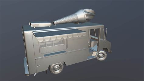 Ice Cream Truck 3d Model By Veaceslav Condraciuc