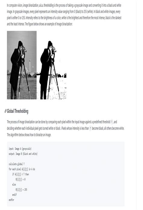 solved c image binarization given below is the read and write
