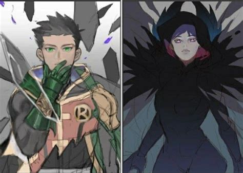 Pin By Zacknor49dc Couples On Damirae Damian Wayne X Raven Teen