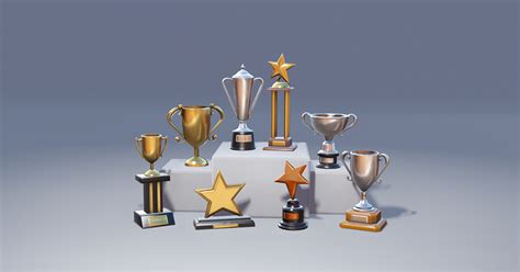 Low Poly Trophy Pack Pbr 3d Props Unity Asset Store