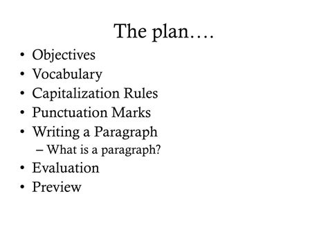 Ppt Capitalization Punctuation And Writing A Paragraph Powerpoint
