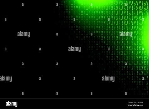 Green Digital Binary Numbers Glowing Background Stock Vector Image And Art Alamy
