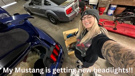 The Mustang Is Getting New Headlights Unboxing And Install Youtube